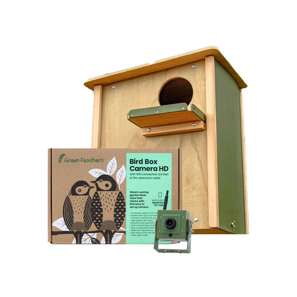 Bird Box Camera Kits | Green Feathers