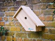 Handmade Wooden Side View Bird Box | Green Feathers